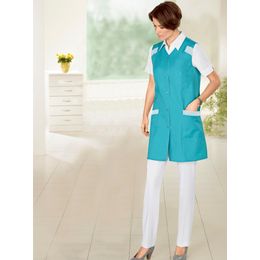 Classic Basics Damen Kochsch&uuml;rze, blau, Gr. 44, Baumwollmischung, Kunstfaser, Polyester, Sch&uuml;rzen