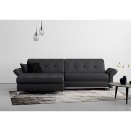 Ecksofa Inosign, B:284cm H:89cm T:179cm, grau, 100% Polyester, Wohnzimmer, Sofas, "Maredo L-Form", Federkern, wahlweise auch mit Kopfteil- und