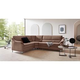 Ecksofa Places of Style, B:260cm H:90cm T:230cm, braun, Luxus-Microfaser ALTARA NUBUCK (100% Polyester);Luxus-Microfaser weich (90% Polyester, 10%