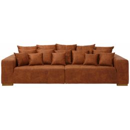 Big-Sofa Home Affaire, B:290cm H:80cm T:118cm, braun, Luxus-Microfaser (100% Polyester);Luxus-Microfaser Lederoptik (100% Polyester), Sofas,