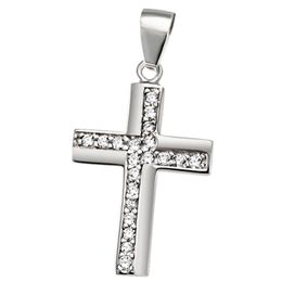 Firetti Damen Kettenanhänger "Schmuck Geschenk Silber 925 Halsschmuck Anhänger Kreuz", Silber 925 (Sterlingsilber), 1,6 g, silber, Silber 925