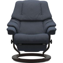 Relaxsessel stressless, B:88cm H:98cm T:77cm, blau, Leder BATICK: BATICK ist ein leicht korrigiertes, durchgefärbtes und genarbtes Möbelleder, bei