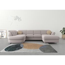 Sit & More Wohnlandschaft SIT & MORE, B:304cm H:78cm T:192cm, beige, Webstoff (100% Polyester);Struktur weich (90% Polyester, 10% Polyamid);Luxus-Microfaser