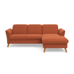 Sit & More Ecksofa SIT & MORE, B:245cm H:91cm T:178cm, orange, 90% Polyester 10%Polyamid, Wohnzimmer, Sofas, "Romero L-Form", wahlweise mit oder ohne