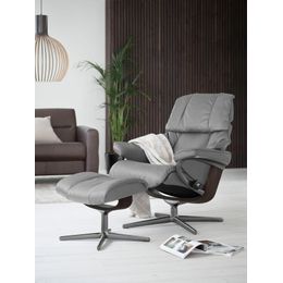Relaxsessel stressless, B:79cm H:99cm T:75cm, grau, Leder BATICK: BATICK ist ein leicht korrigiertes, durchgefärbtes und genarbtes Möbelleder, bei