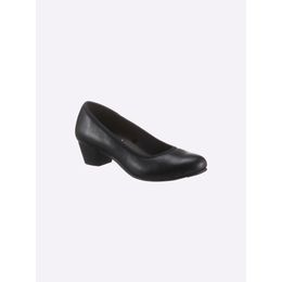 Jana Damen Pumps, Gr. 38, schwarz, Lederimitat, Schuhe