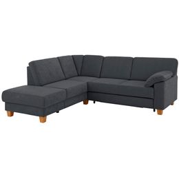 Ecksofa Home Affaire, B:243cm H:88cm T:91cm, grau, Struktur fein ( 100% Polyester);Luxus-Microfaser ALTARA NUBUCK (100% Polyester);Luxus-Microfaser