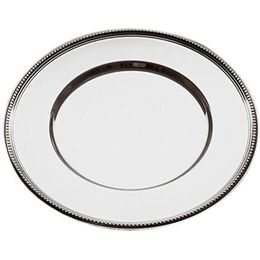 APS Platzteller, H:2,5cm &Oslash;:33cm, silber, Untersetzer, Edelstahl, &Oslash; 33 cm, mit Perlrand