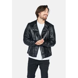 Freaky Nation Herren Lederjacke "Crossover-FN", schwarz, Gr. L, Oberstoff: 100% Leder; Futter: 100% Baumwolle, Jacken