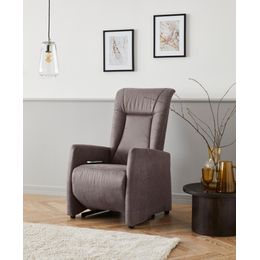 Sit & More TV-Sessel SIT & MORE, B:71cm, grau, 100% Polyester, Sessel, "Melissa", wahlweise elektrisch oder manuell verstellbar, optional Aufstehhilfe