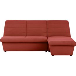 Ecksofa, B:214cm H:92cm T:168cm, orange, LOOKS by Wolfgang Joop, 100% Polyester, Wohnzimmer, Sofas, "LOOKS VIII L-Form", Quersteppung, ohne