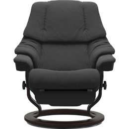 Relaxsessel stressless, B:79cm H:98cm T:78cm, grau, Leder BATICK: BATICK ist ein leicht korrigiertes, durchgefärbtes und genarbtes Möbelleder, bei