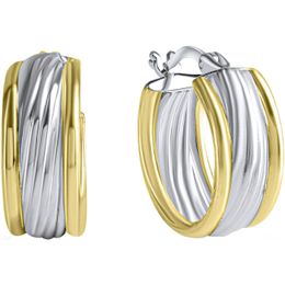 Firetti Damen Paar Creolen "Schmuck Geschenk, Ohrringe, Silber 925", 16mm, Silber 925 (Sterlingsilber), gold, Silber 925 (Sterlingsilber), Ohrringe
