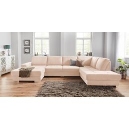 Sit & More Wohnlandschaft SIT & MORE, B:340cm H:82cm T:224cm, beige, Luxus-Microfaser ALTARA NUBUCK (100% Polyester) / Struktur (100% Polyester);Flachgewebe