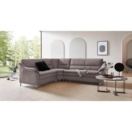Ecksofa Places of Style, B:260cm H:90cm T:230cm, grau, Luxus-Microfaser ALTARA NUBUCK (100% Polyester);Luxus-Microfaser weich (90% Polyester, 10%
