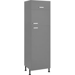 K&uuml;hlumbauschrank Optifit, B:60cm H:211,8cm T:58,4cm, grau, Holzwerkstoff, Schr&auml;nke, "Parma", Breite 60 cm
