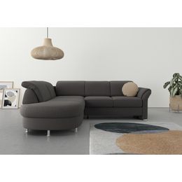 Sit & More Ecksofa SIT & MORE, B:250cm H:78cm T:212cm, grau, Webstoff (100% Polyester);Struktur weich (90% Polyester, 10% Polyamid);Luxus-Micofaser Euphoria