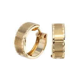 Jobo Damen Paar Creolen "Ohrringe rund", 14,5mm, Gelbgold 333, gold, Gelbgold 333, Ohrringe, 333 Gold
