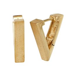 Jobo Damen Paar Creolen, Silber 925 (Sterlingsilber), gold, Silber 925 (Sterlingsilber), Ohrringe, dreieckig 925 Silber vergoldet