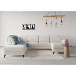 Sit & More Wohnlandschaft SIT & MORE, B:326cm H:85cm T:220cm, beige, 100% Polyester, Sofas, "Sinatra U-Form", optional mit Kopfteilverstellung und