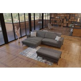 Sit & More Ecksofa SIT & MORE, B:290cm H:88cm T:178cm, braun, 100% Polyester, Wohnzimmer, Sofas, "Bolero L-Form"