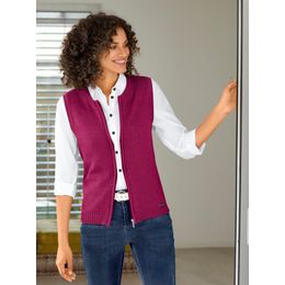 Casual Looks Damen Strickweste, pink, Gr. 40, unifarben, 50% Baumwolle, 50% Polyacryl, Westen