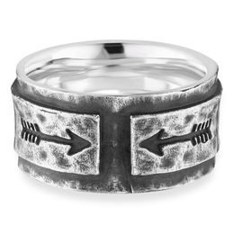 CAI CAÏ Herren Fingerring "925/- Sterling Silber rhodiniert matt Pfeile", 062 (19,7), Silber 925 (Sterlingsilber), silber, Silber 925 (Sterlingsilber),