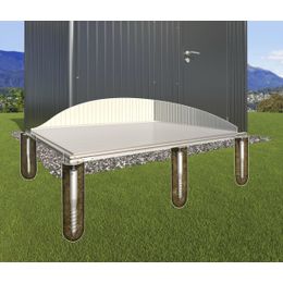 Ger&auml;tehaus-Fundamentrahmen BioHort, B:334cm H:65cm T:278cm, silber, Aluminium, Gartenhaus-Fundamente, Ger&auml;tehaus-Fundament &raquo;SmartBase PLUS&laquo;