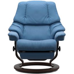 Relaxsessel stressless, B:79cm H:98cm T:78cm, blau, Leder BATICK: BATICK ist ein leicht korrigiertes, durchgefärbtes und genarbtes Möbelleder, bei