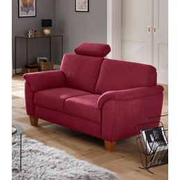 2-Sitzer Home Affaire, B:156cm H:87cm T:88cm, rot, Struktur ( 100% Polyester);Struktur fein ( 100% Polyester);Luxus-Microfaser ALTARA NUBUCK (100%