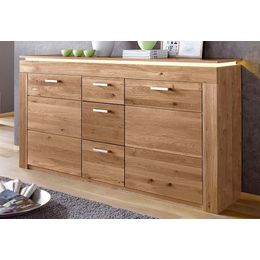 Sideboard, B:182cm H:95,5cm T:40cm, braun, VOGL MÖBELFABRIK, Wohnzimmer, Sideboards, Breite 182 cm