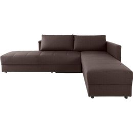 Ecksofa, B:287cm T:229cm, braun, LOOKS by Wolfgang Joop, Struktur (100% Polyester);Feinstruktur (100% Polyester), Wohnzimmer, Sofas, "LooksIII