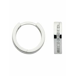 Adelia&acute;s ADELIA ́S Damen Paar Ohrh&auml;nger "1 Paar 333 Wei&szlig;gold Ohrringe / Creolen mit Zirkonia", Damen, Gold, silber, Gold, Ohrringe, 333 Gold mit Zirkonia