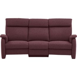 3-Sitzer Home Affaire, B:218cm H:107cm T:104cm, rot, Sofas, "Turin mit Steckdose und USB-Port auch in Easy care-Bezug", 2 x vollmotorische