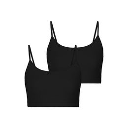 Lascana Damen Bustier, Gr. 32, schwarz, Obermaterial: 95% Baumwolle, 5% Elasthan, unifarben, Basic, BHs, aus elastischer Baumwolle