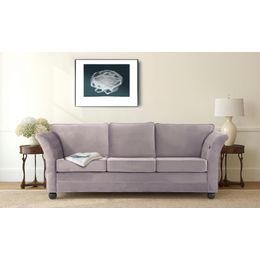 3-Sitzer Home Affaire, B:226cm H:87cm T:89cm, rosa, Spaltleder;Kunstleder SOFTLUX;NaturLEDER (echtes Rindsleder), Sofas, "Pajero", mit Knopfheftung