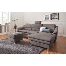 Sit & More Ecksofa SIT & MORE, B:264cm H:90cm T:162cm, grau, Luxus-Microfaser 2 (100% Polyester);Luxus-Microfaser ALTARA NUBUCK (100%