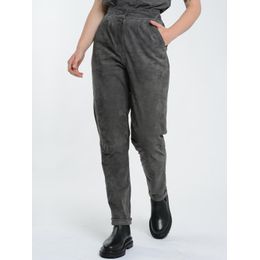 Jagger & Evans JAGGER & EVANS Damen Lederhose "42021273", grau, Gr. XS, Obermaterial: 100% Ziegenleder; Innenfutter: 100% Polyester, Hosen