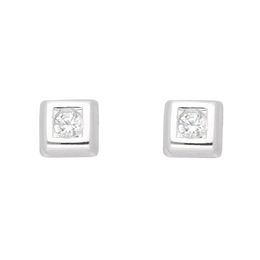 Adelia&acute;s ADELIA ́S Damen Paar Ohrh&auml;nger "1 Paar 333 Wei&szlig;gold Ohrringe / Ohrstecker mit Zirkonia", Damen, Gold, silber, Gold, Ohrringe, mit Zirkonia Goldschmuck
