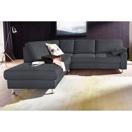 Sit & More Ecksofa SIT & MORE, B:243cm H:88cm T:218cm, grau, Flachgewebe (100% Polyester);Luxus-Microfaser ALTARA NUBUCK (100% Polyester);Luxus-Microfaser (90%