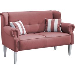 Küchensofa Home Affaire, B:170cm H:99cm T:73cm, rot, 60% Polyester, 40% Baumwolle, Sofas, "Moro", inkl. 2 Stk. Zierkissen gestreift, verschiedenen