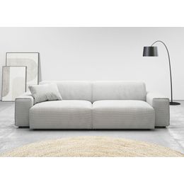 Big-Sofa Andas, B:254cm H:71cm T:101cm, silber, 95% Polyester, 5% Nylon, Sofas, "Glimminge auch in Breitcord, Feincord + Easy care-Bezug", besondere