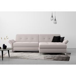 Ecksofa Inosign, B:284cm H:89cm T:179cm, beige, 100% Polyester, Wohnzimmer, Sofas, "Maredo L-Form", Federkern, wahlweise auch mit Kopfteil- und