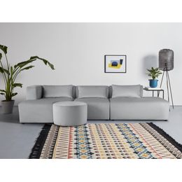 Ecksofa LEONIQUE, B:267cm H:70cm T:207cm, grau, Wohnzimmer, Sofas, "Alexane L-Form", zusammengesetzt aus Modulen, in vielen Bezugsqualitäten und