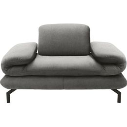 Sessel, B:139cm H:83cm T:98cm, grau, LOOKS by Wolfgang Joop, 100% Polyester, Wohnzimmer, Sessel, "LOOKS XIII Loungesessel", Wahlweise mit Arm- und