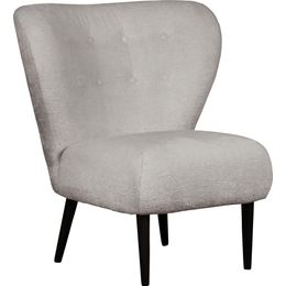 Sessel, B:84cm H:92cm T:83cm, grau, LeGer Home by Lena Gercke, 100% Polyester, Wohnzimmer, Sessel, "Dinah", Knopfheftung im Rücken, wahlweise mit