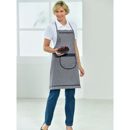 Classic Basics Damen Kochsch&uuml;rze, blau, Baumwolle, Sch&uuml;rzen