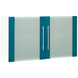Wiho-Küchen Glashängeschrank WIHO KÜCHEN, B:100cm H:56,5cm T:35cm, blau, Schränke, "Flexi2", Breite 100 cm