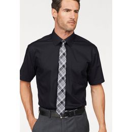 MAN'S WORLD MAN'S WORLD Herren Kurzarmhemd, schwarz, Basic, Gr. 41, unifarben, Obermaterial: 55% Baumwolle, 45% Polyester, Hemden, Kurzarm