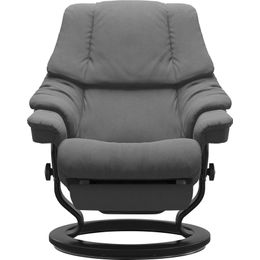 Relaxsessel stressless, B:88cm H:98cm T:77cm, grau, Leder BATICK: BATICK ist ein leicht korrigiertes, durchgefärbtes und genarbtes Möbelleder, bei